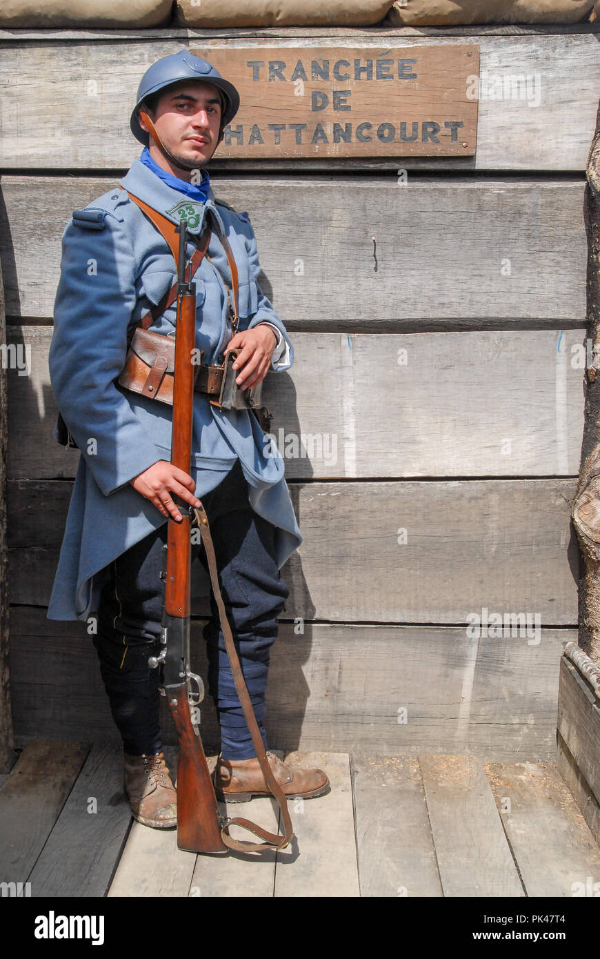 a French soldier 1918 in the trench Stock Photo - Alamy