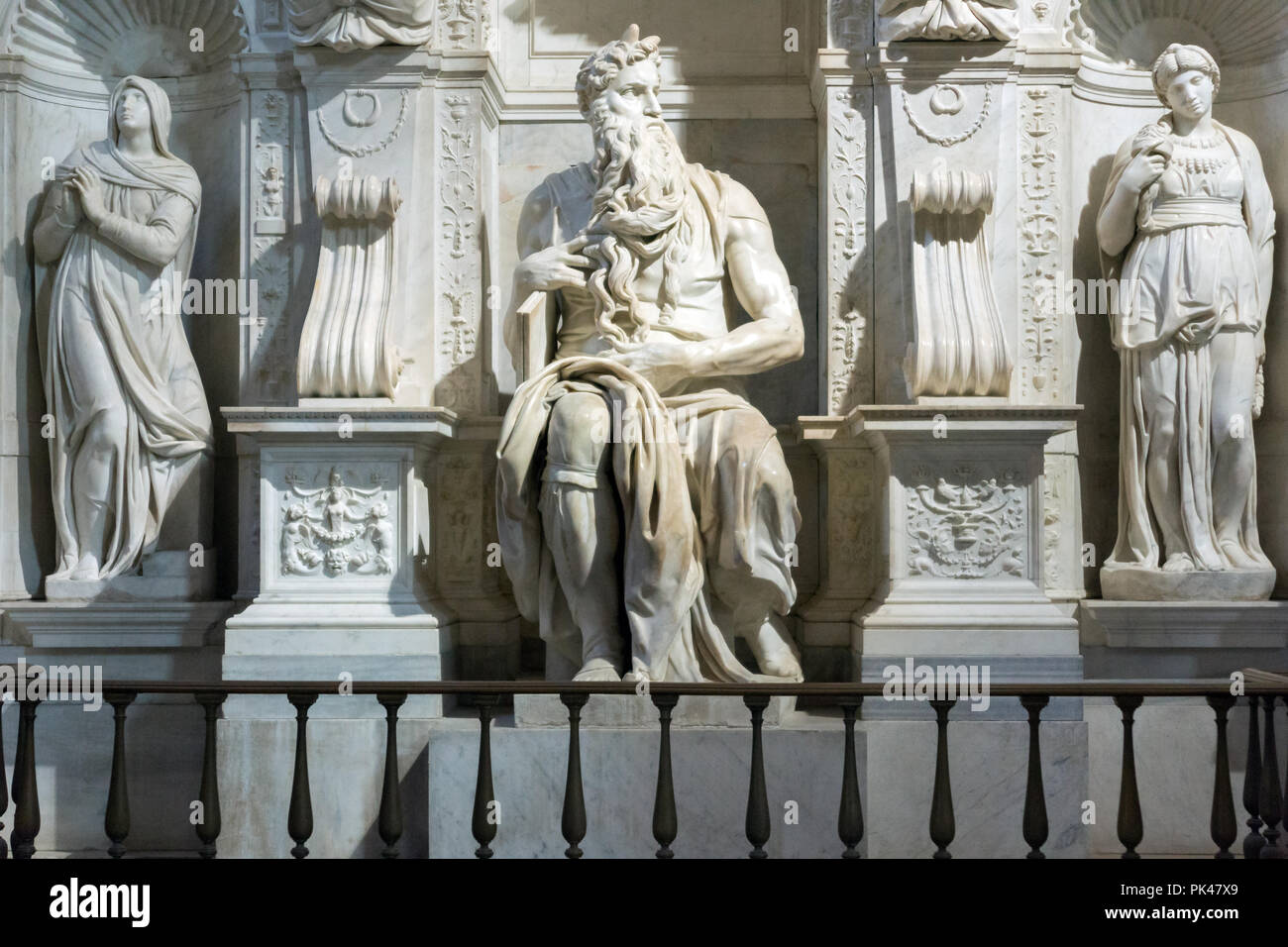 ROME, ITALY - JUNE 23, 2017: Michelangelo's Moses, Statue in the ...