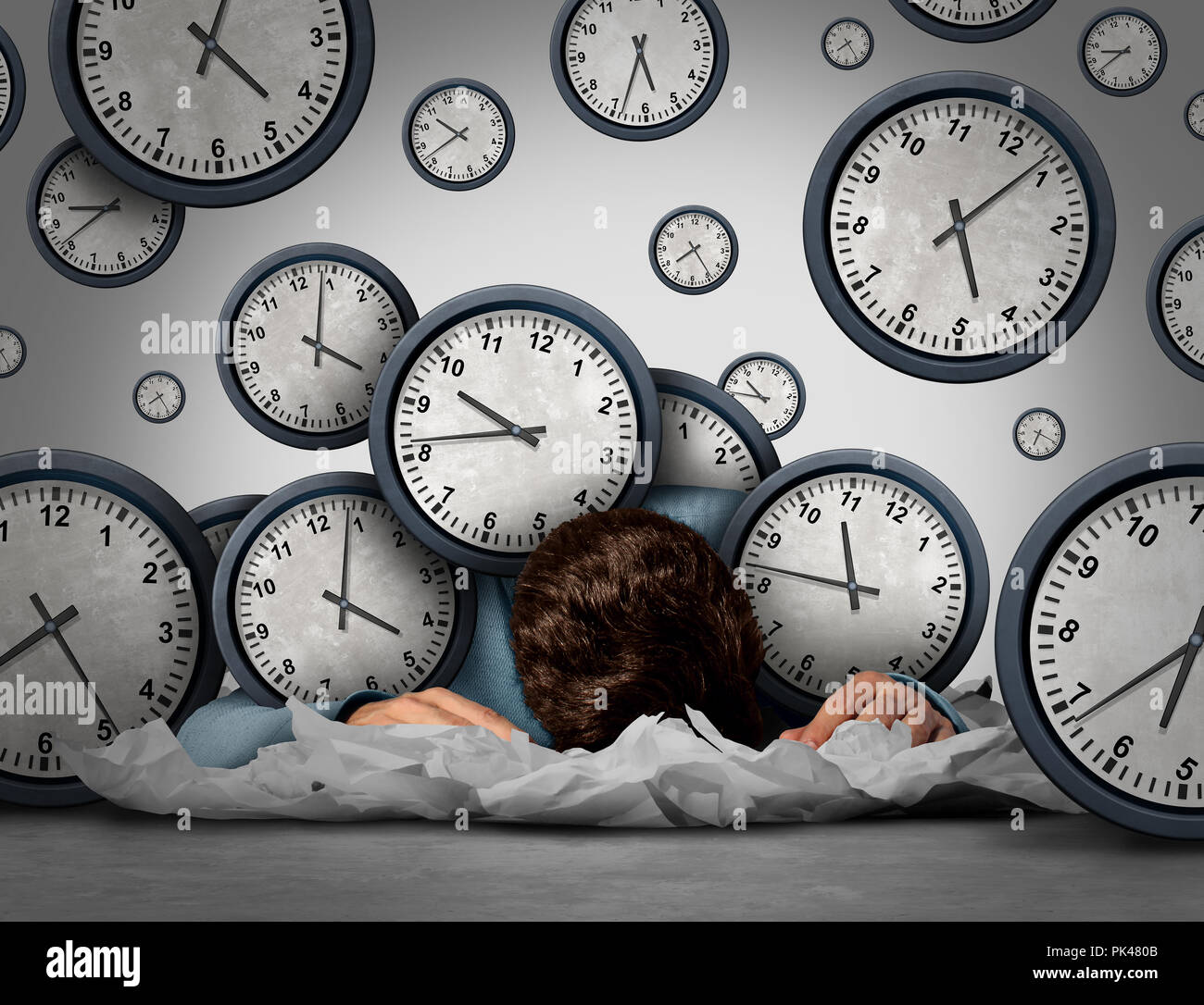 Overwork business stress concept tired at work as an exhausted worker ...