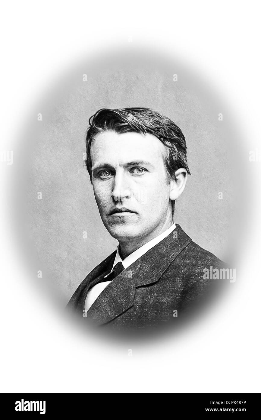 Portrait of Thomas Alva Edison Stock Photo - Alamy