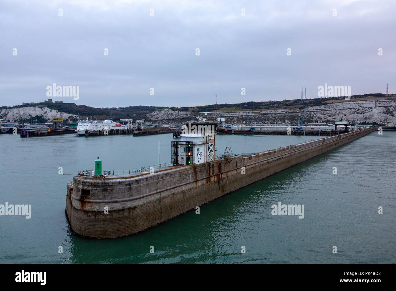 White Cliffs of Dover. The Port of Dover Stock Photo - Alamy