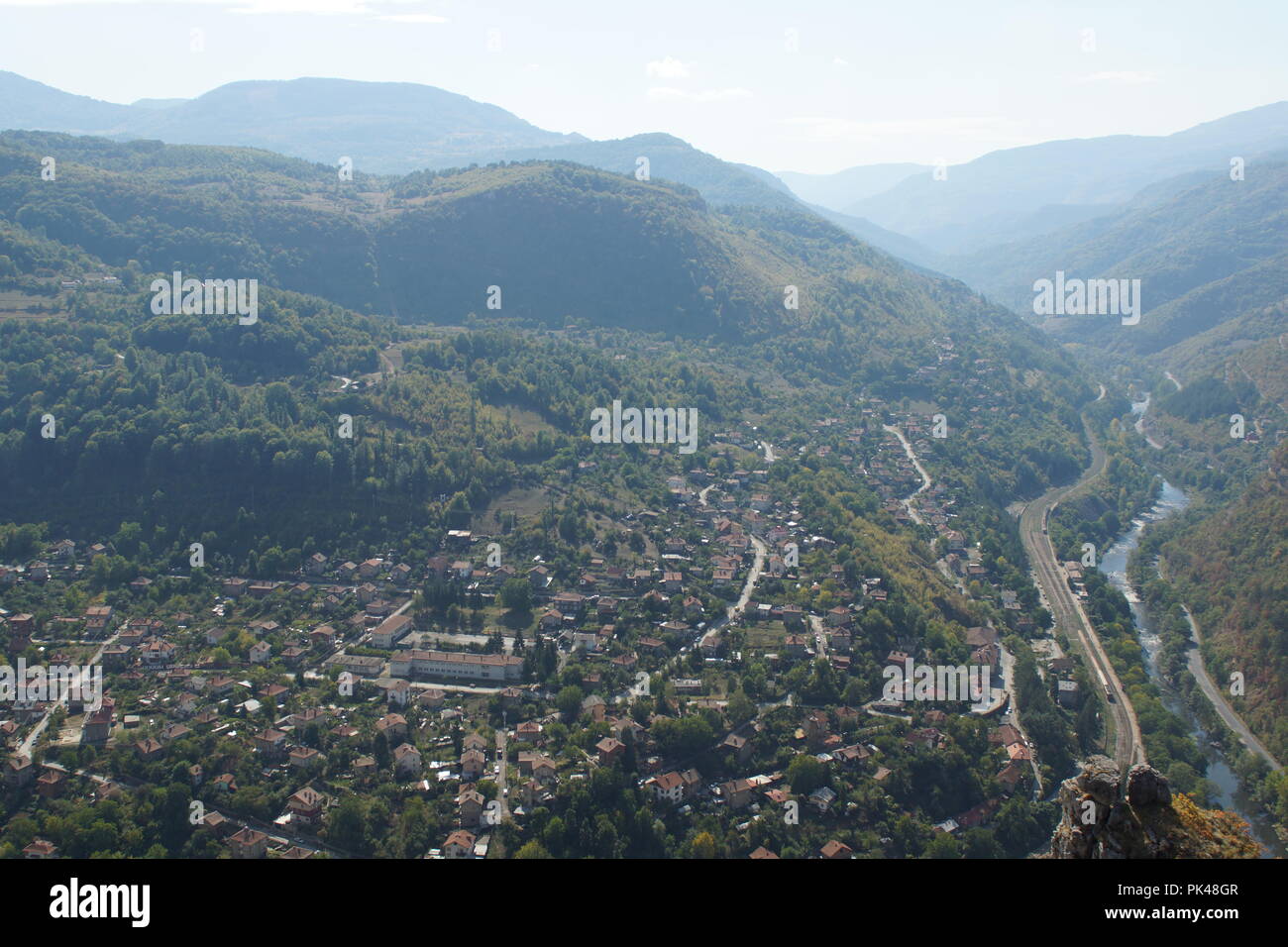 Amazing Panoramic view of Iskar Gorge, Balkan Mountains, Bulgaria Stock ...