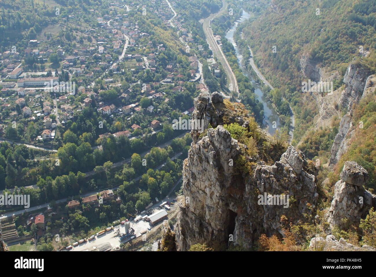 Amazing Panoramic view of Iskar Gorge, Balkan Mountains, Bulgaria Stock ...