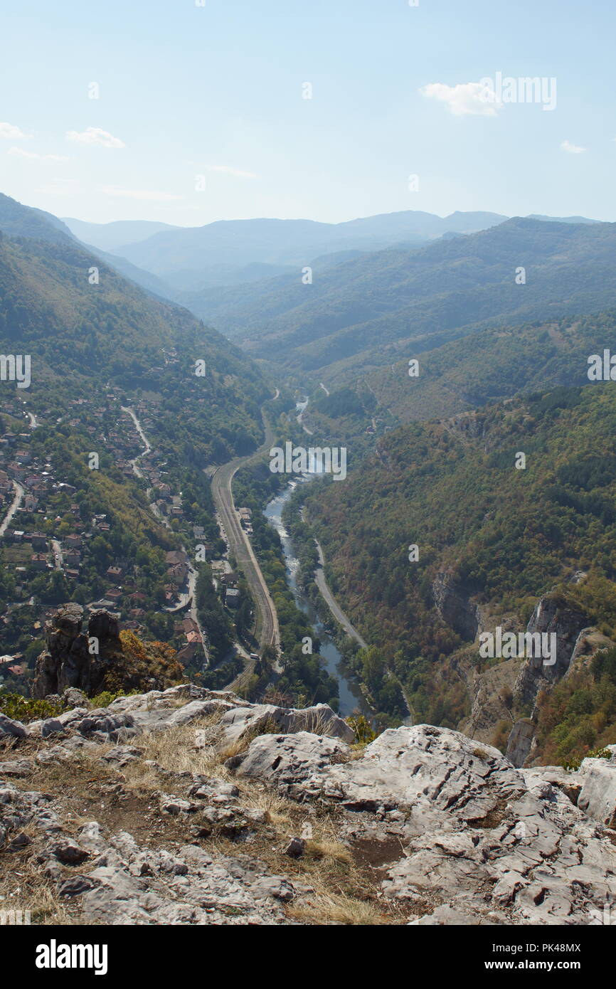 Amazing Panoramic view of Iskar Gorge, Balkan Mountains, Bulgaria Stock ...