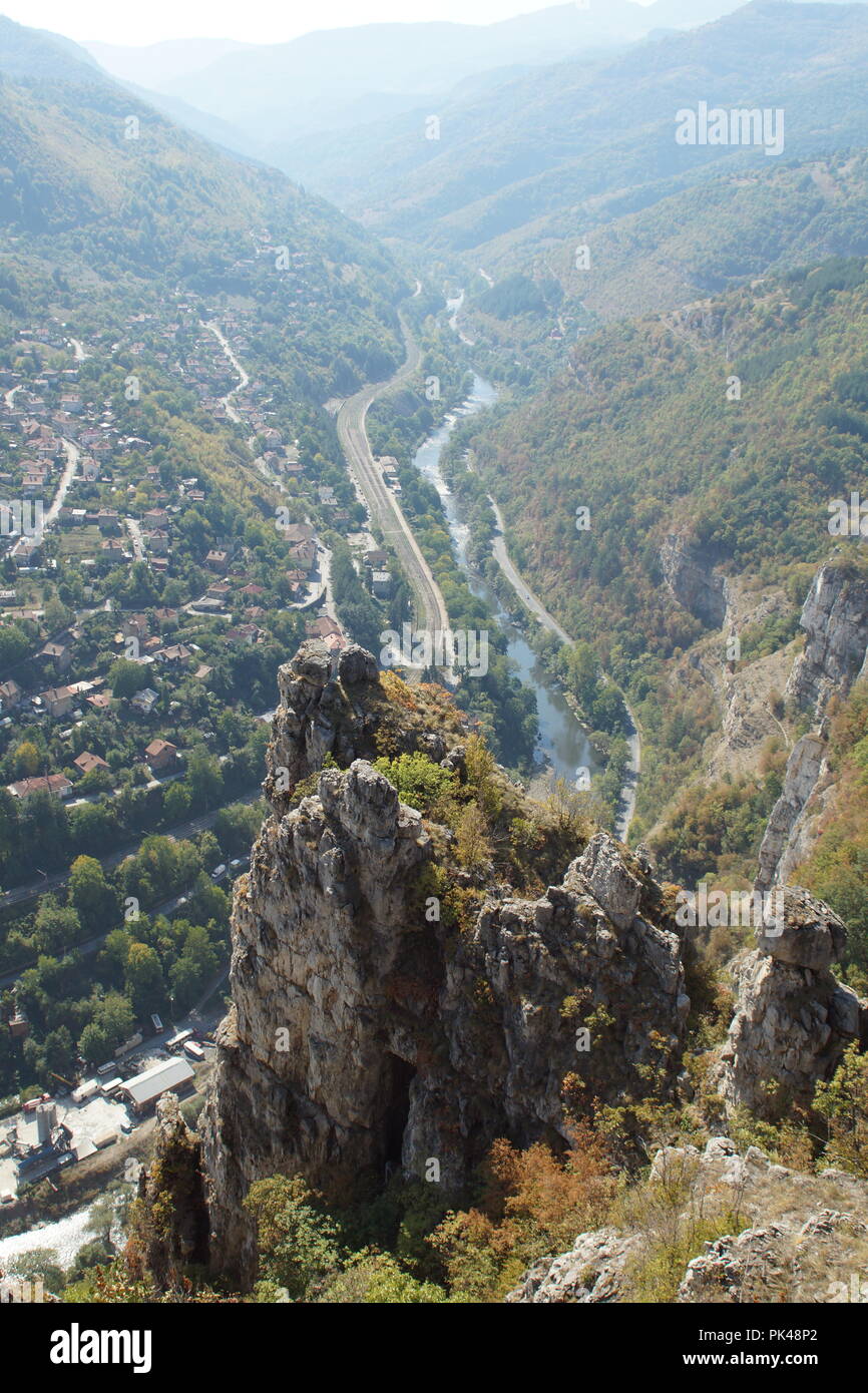 Amazing Panoramic view of Iskar Gorge, Balkan Mountains, Bulgaria Stock ...