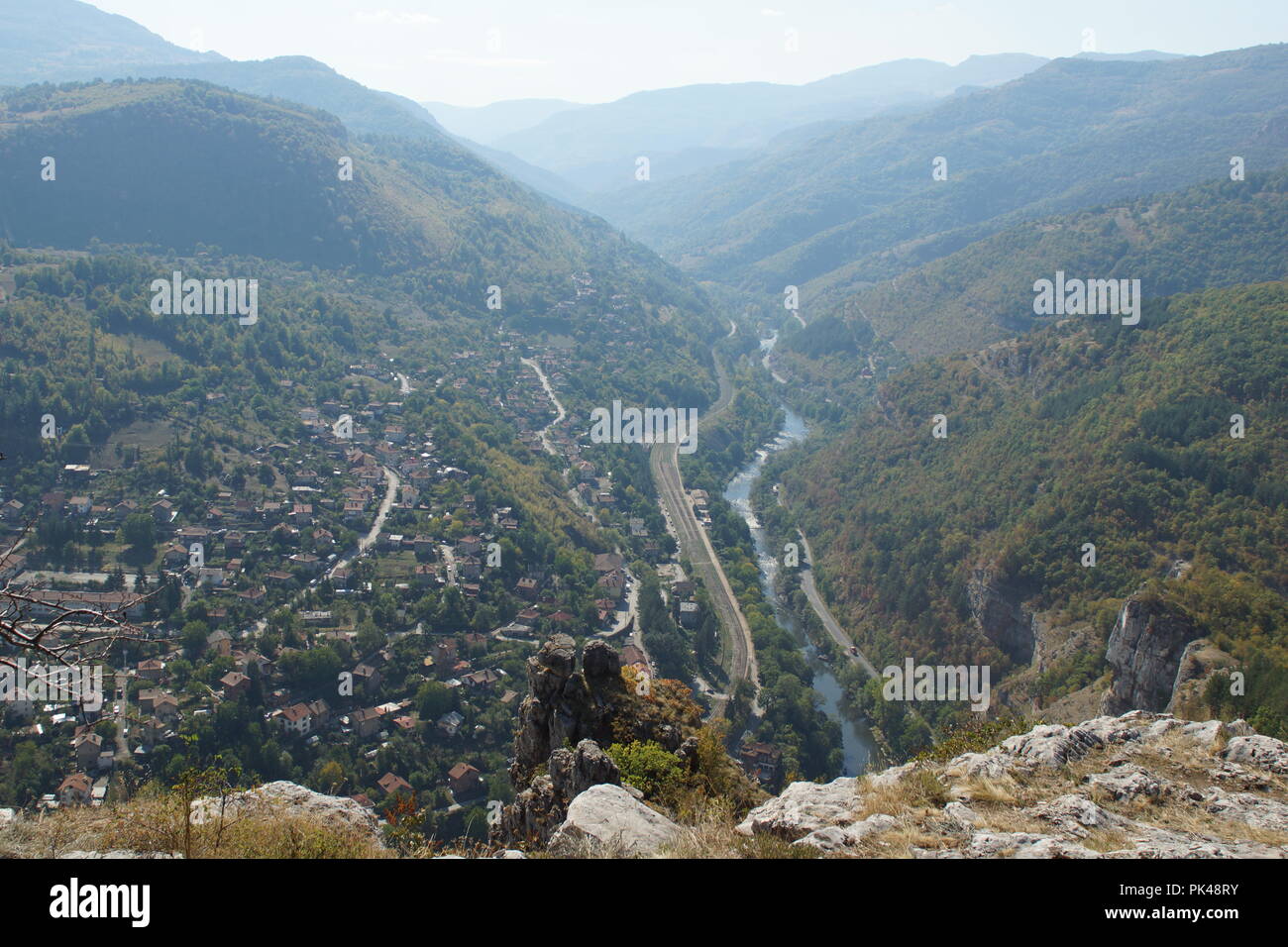 Amazing Panoramic view of Iskar Gorge, Balkan Mountains, Bulgaria Stock ...