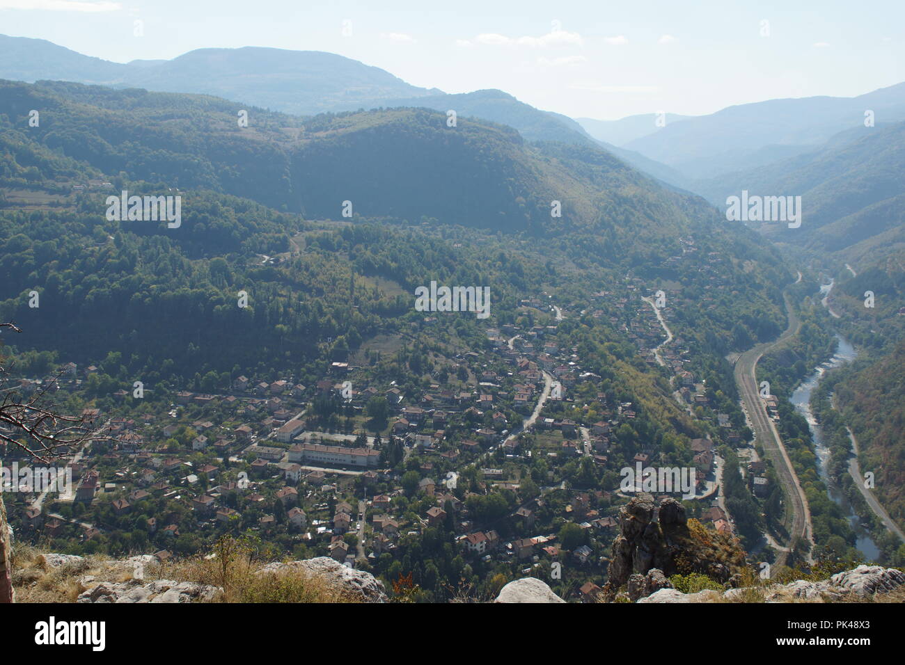 Amazing Panoramic view of Iskar Gorge, Balkan Mountains, Bulgaria Stock ...