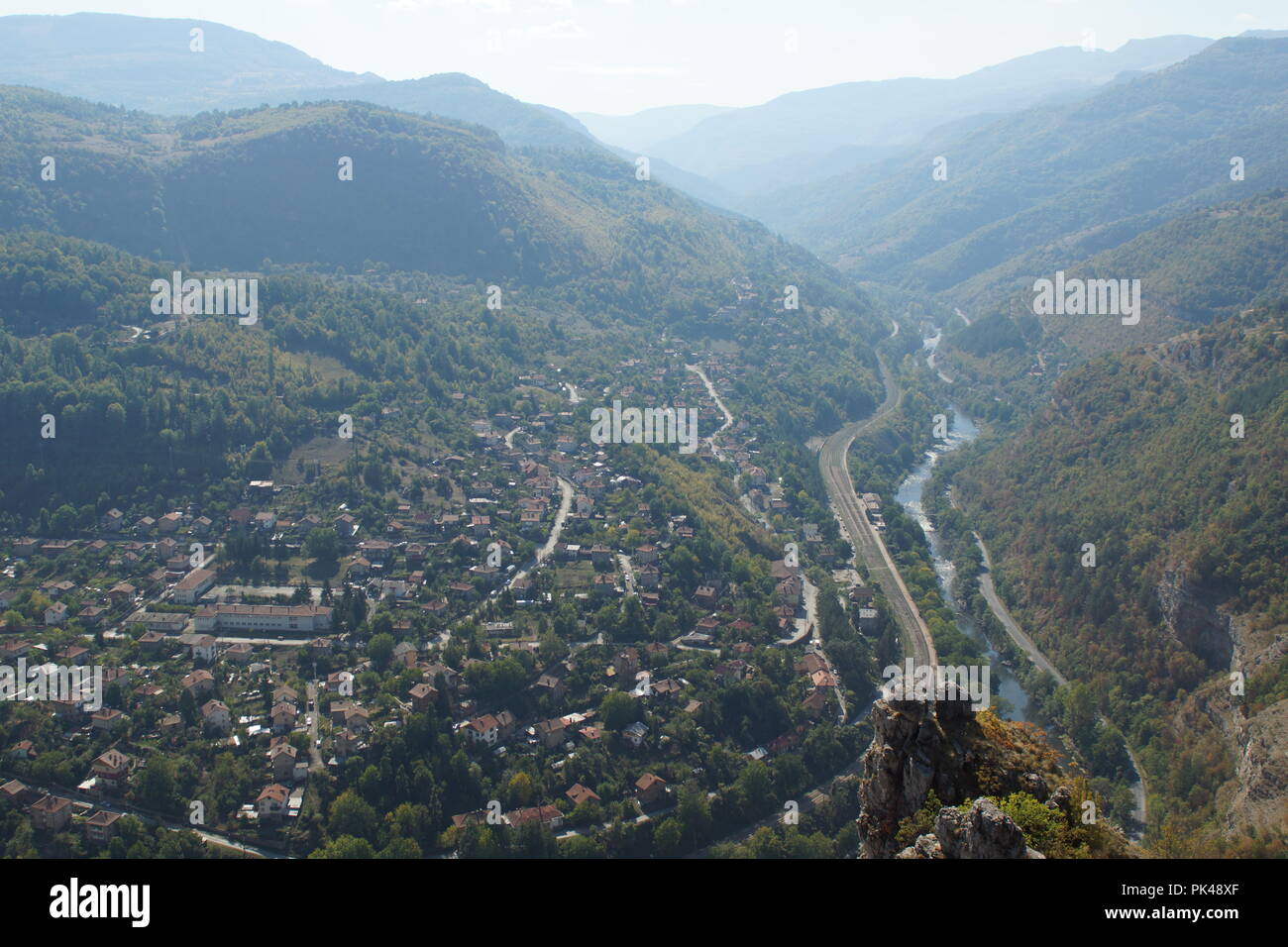 Amazing Panoramic view of Iskar Gorge, Balkan Mountains, Bulgaria Stock ...