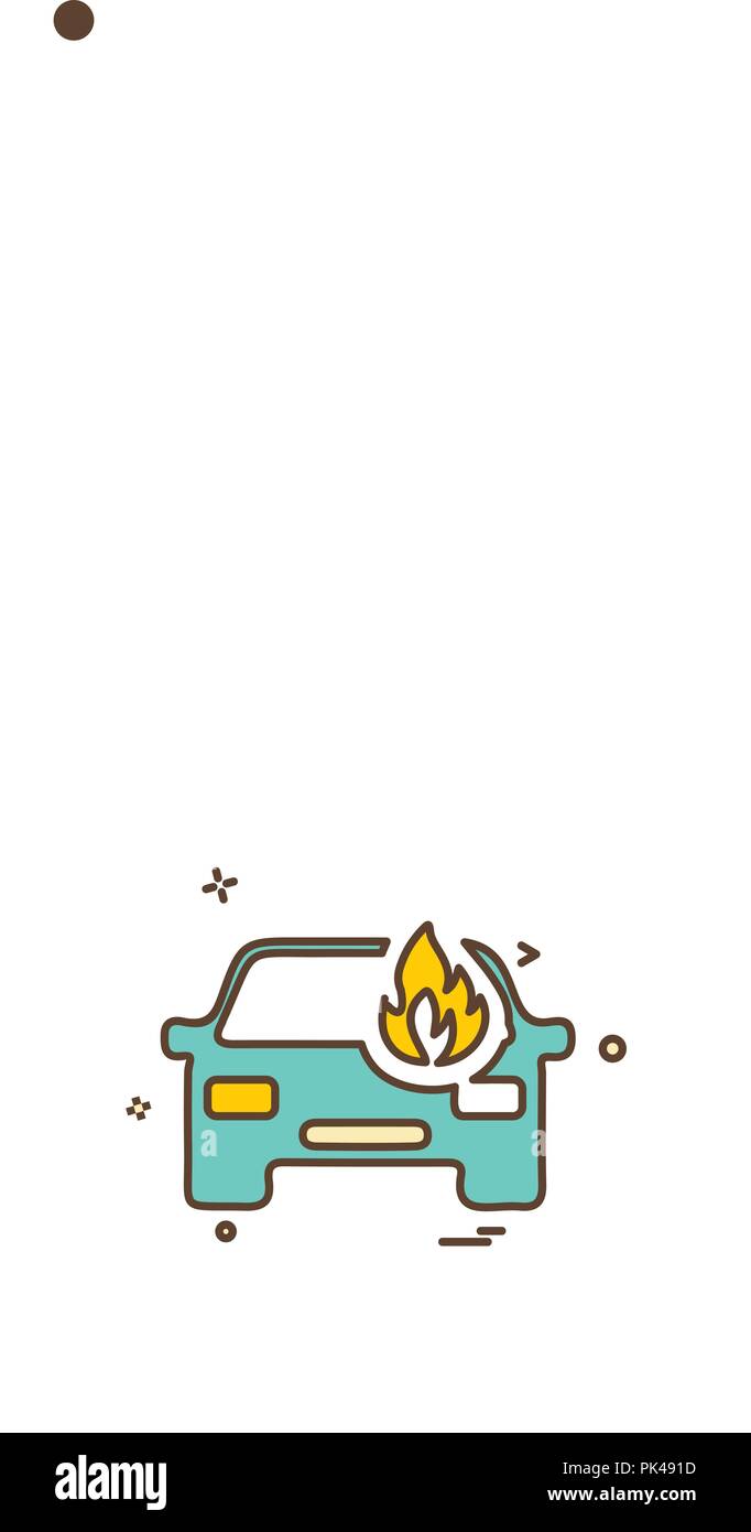 Car fire icon design vector Stock Vector Image & Art - Alamy