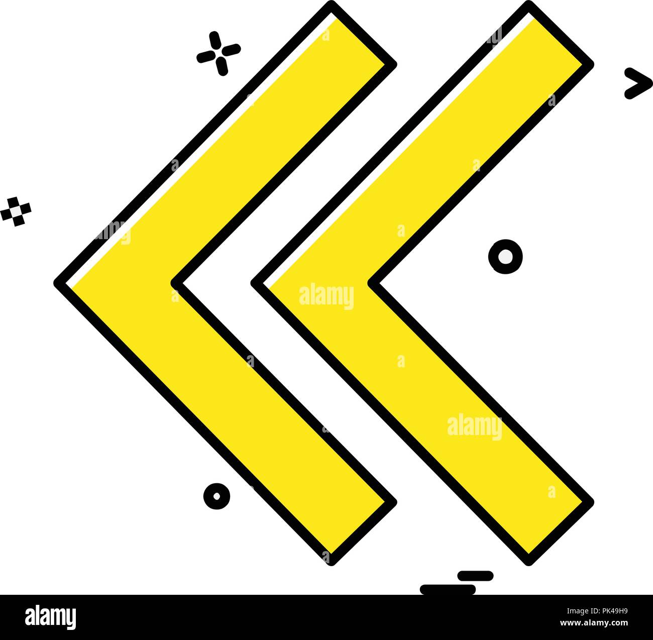 Left arrow icon design vector Stock Vector Image & Art - Alamy