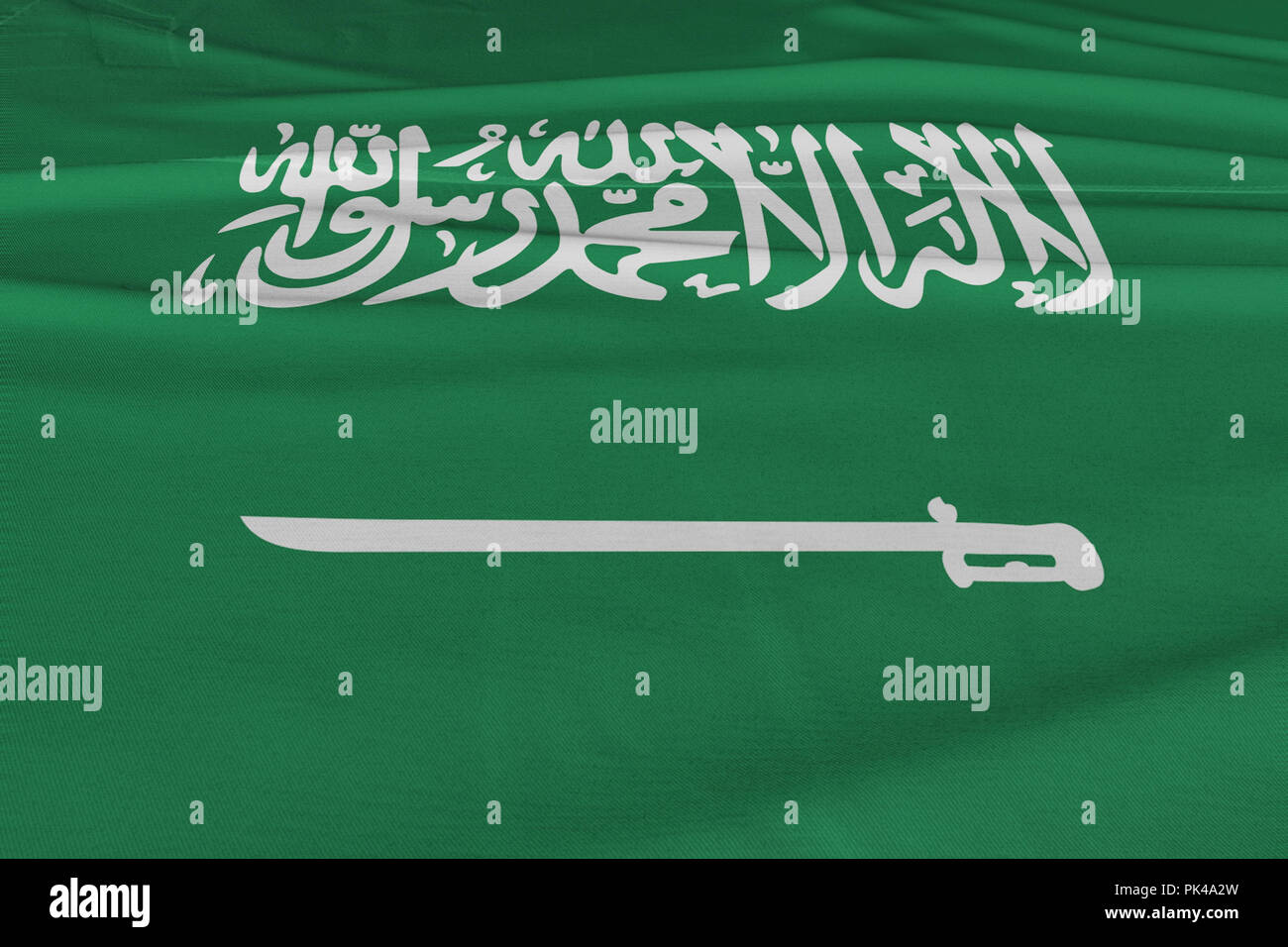 Isolated Saudi Arabia Flag waving 3d Realistic Saudi Arabian Flag ...