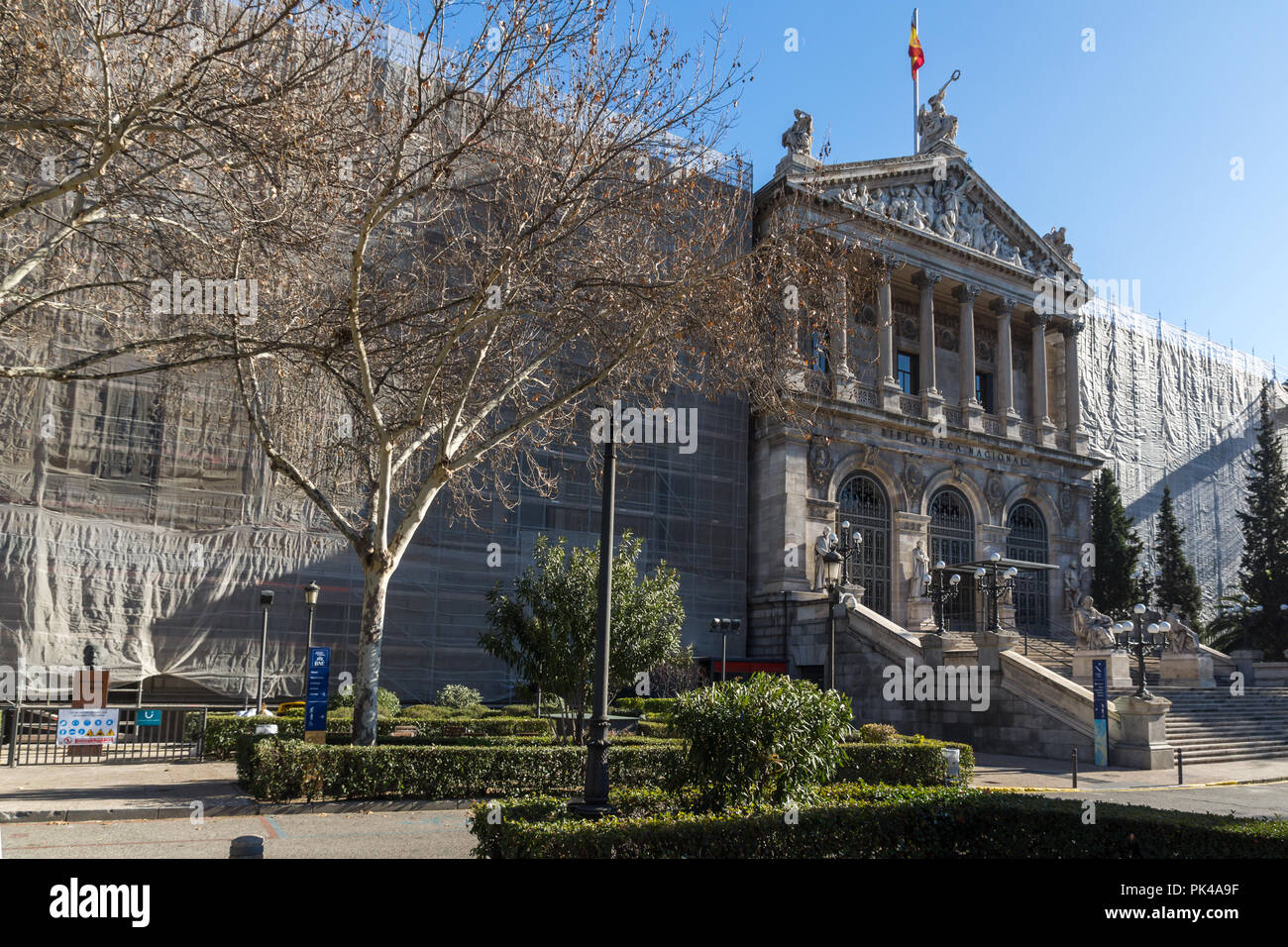 MADRID, SPAIN - JANUARY 21, 2018: National Archaeological Museum and ...