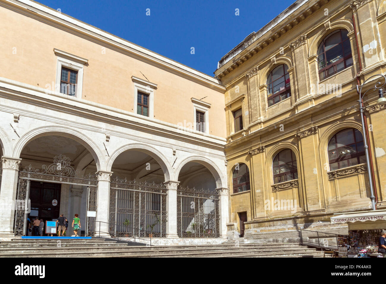 ROME, ITALY - JUNE 23, 2017: Outside view of church of Saint Peter in ...