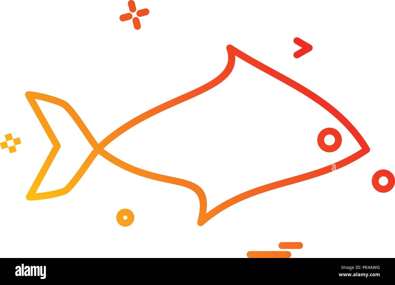Fish icon design vector Stock Vector Image & Art - Alamy