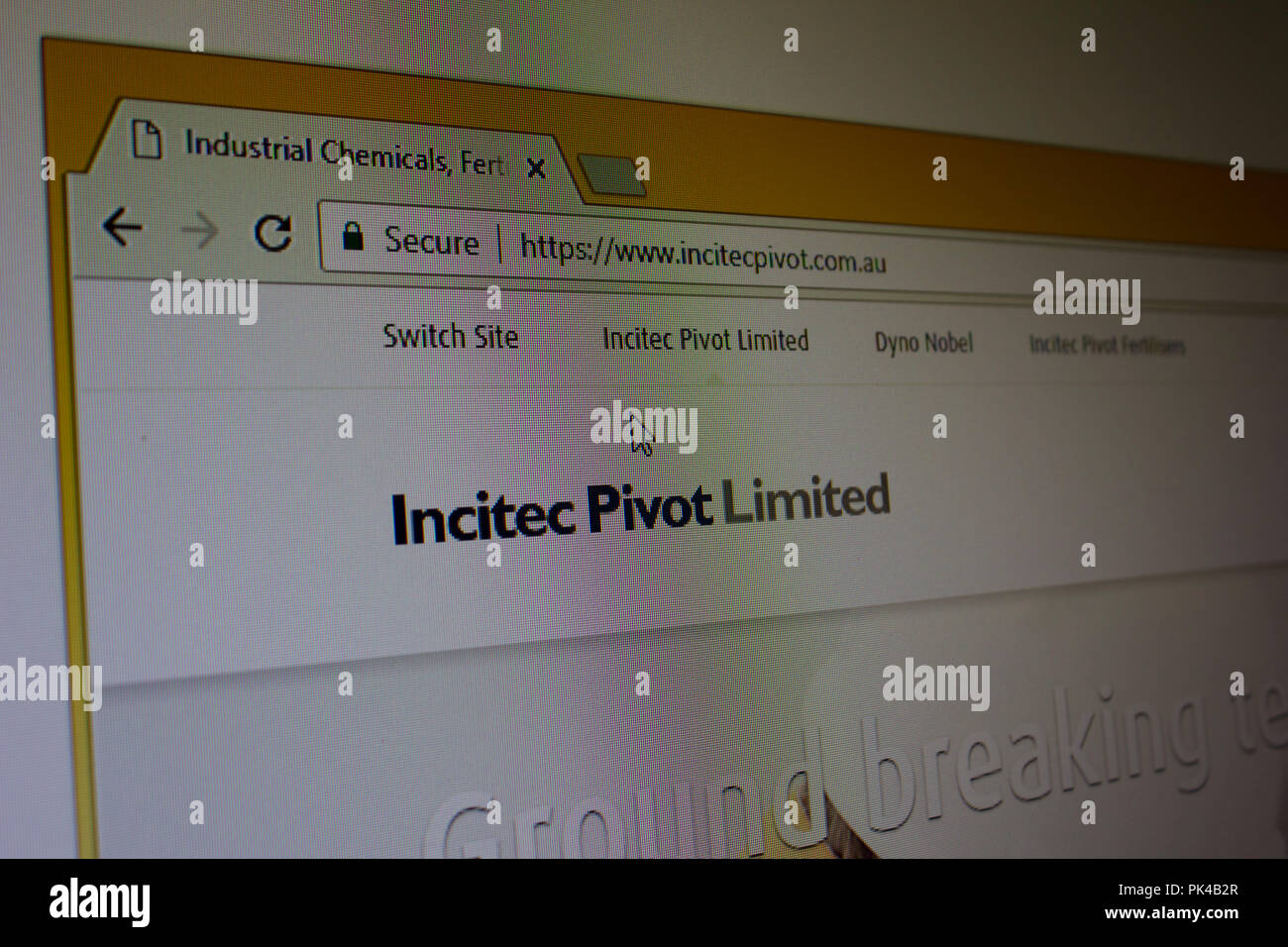 Incitec Pivot Limited Website Homepage Stock Photo - Alamy