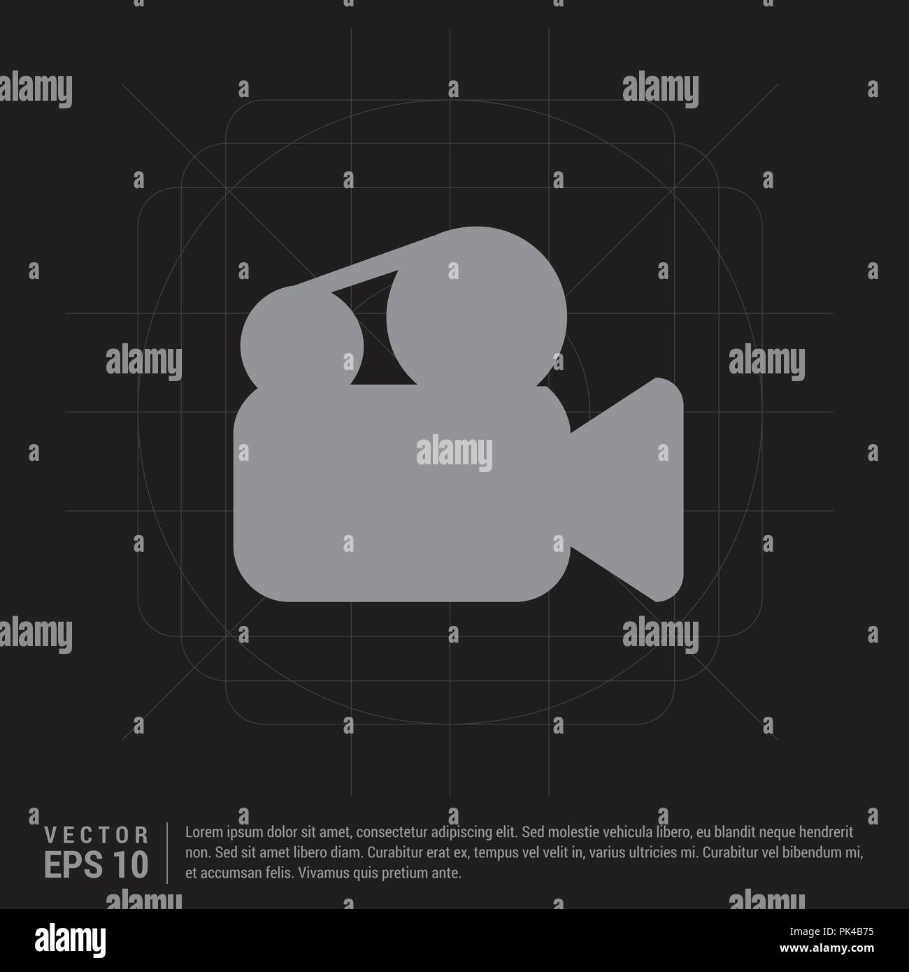 Photo camera icon - Black Creative Background - Free vector icon Stock ...