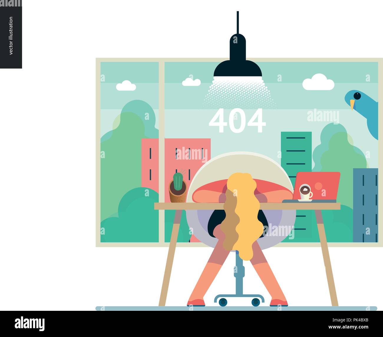 Broken office window Stock Vector Images - Alamy