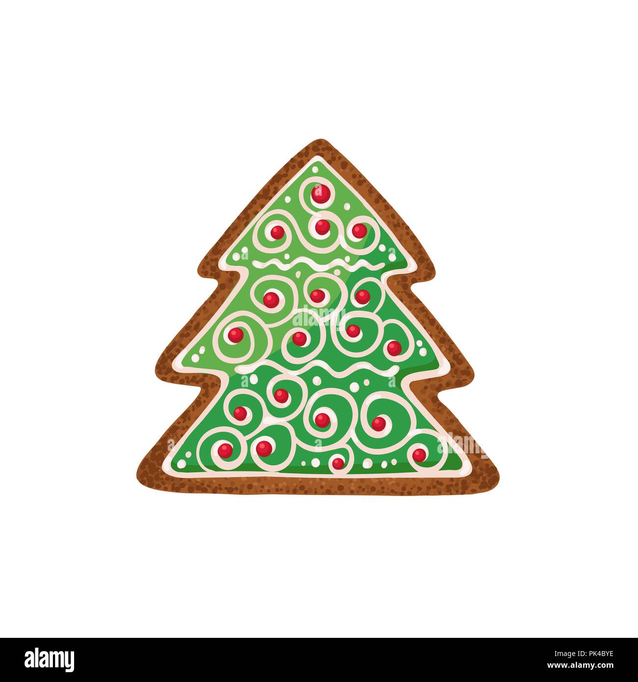 Christmas ginger bread vector illustration isolated on white background ...