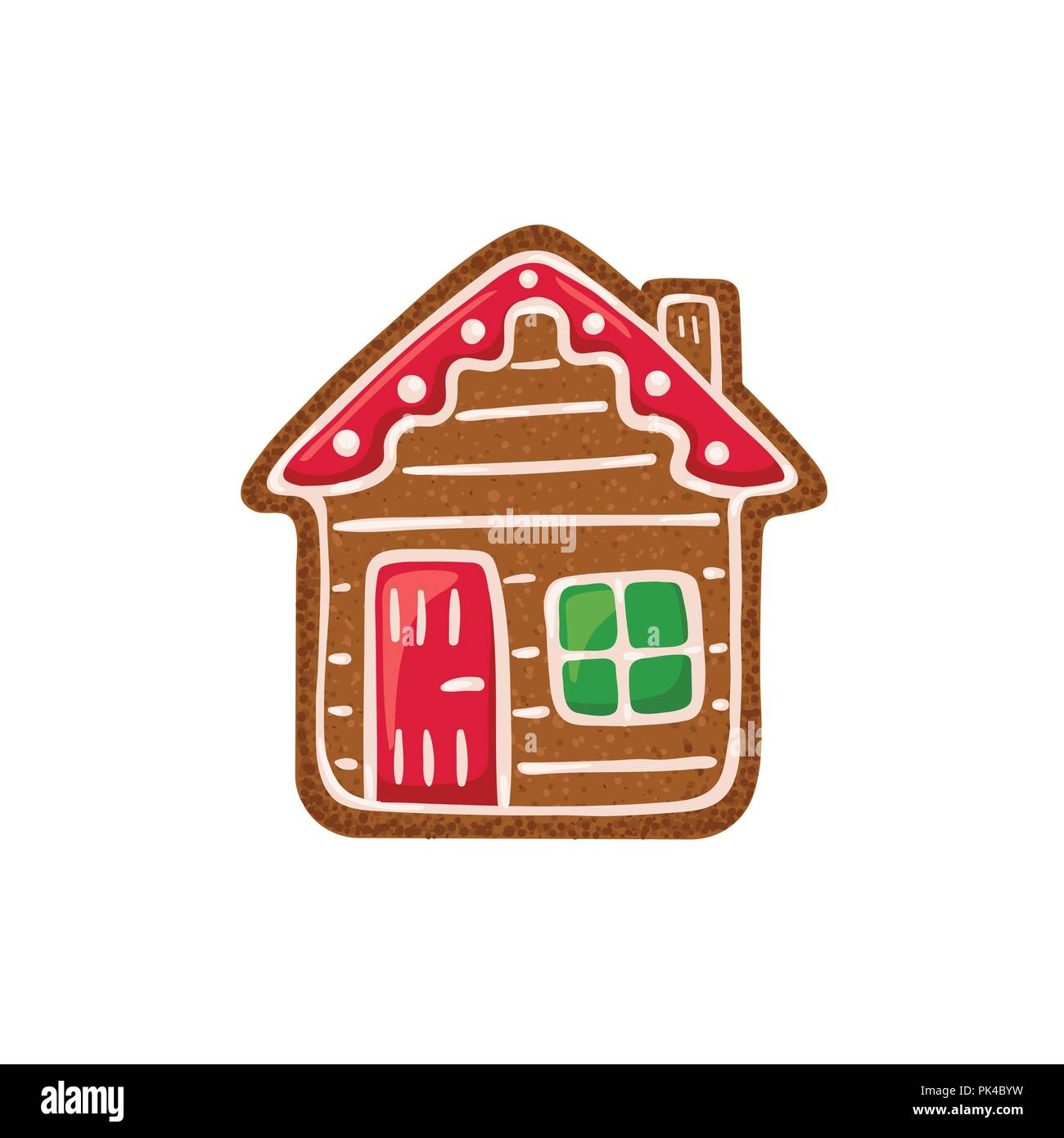 Christmas ginger bread vector illustration isolated on white background ...