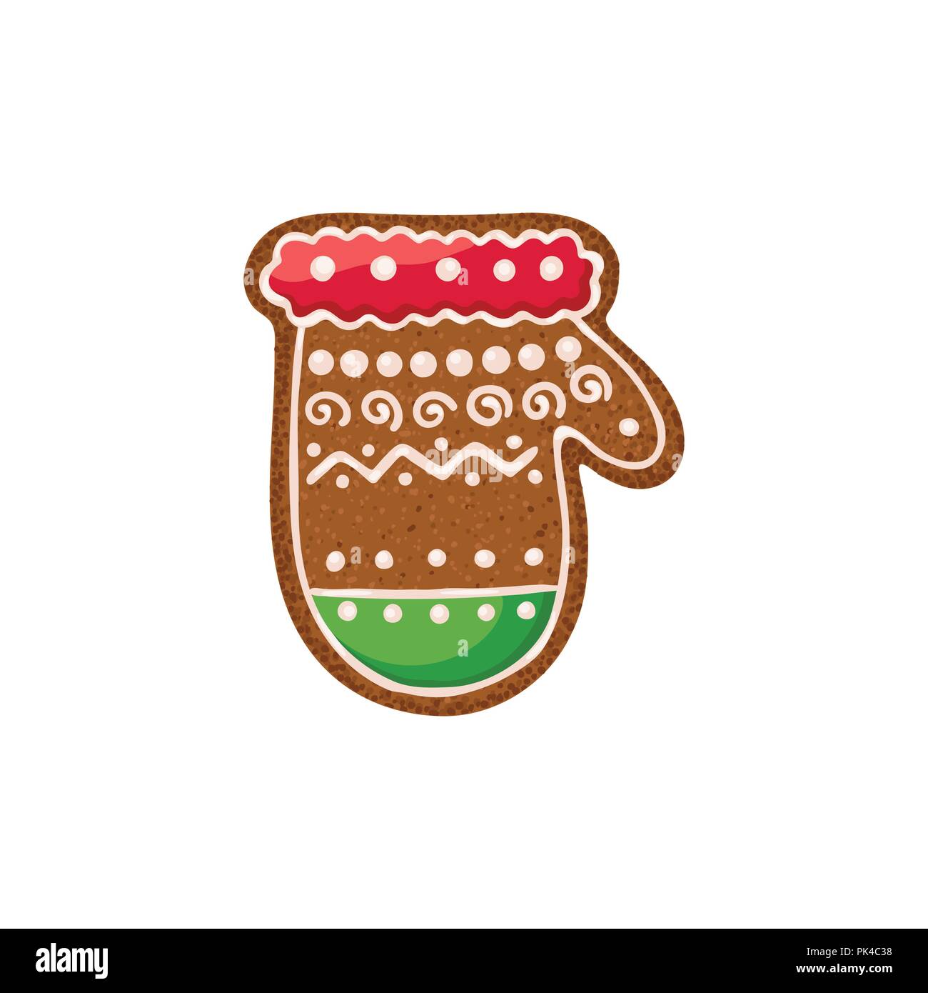 Christmas ginger bread vector illustration isolated on white background ...