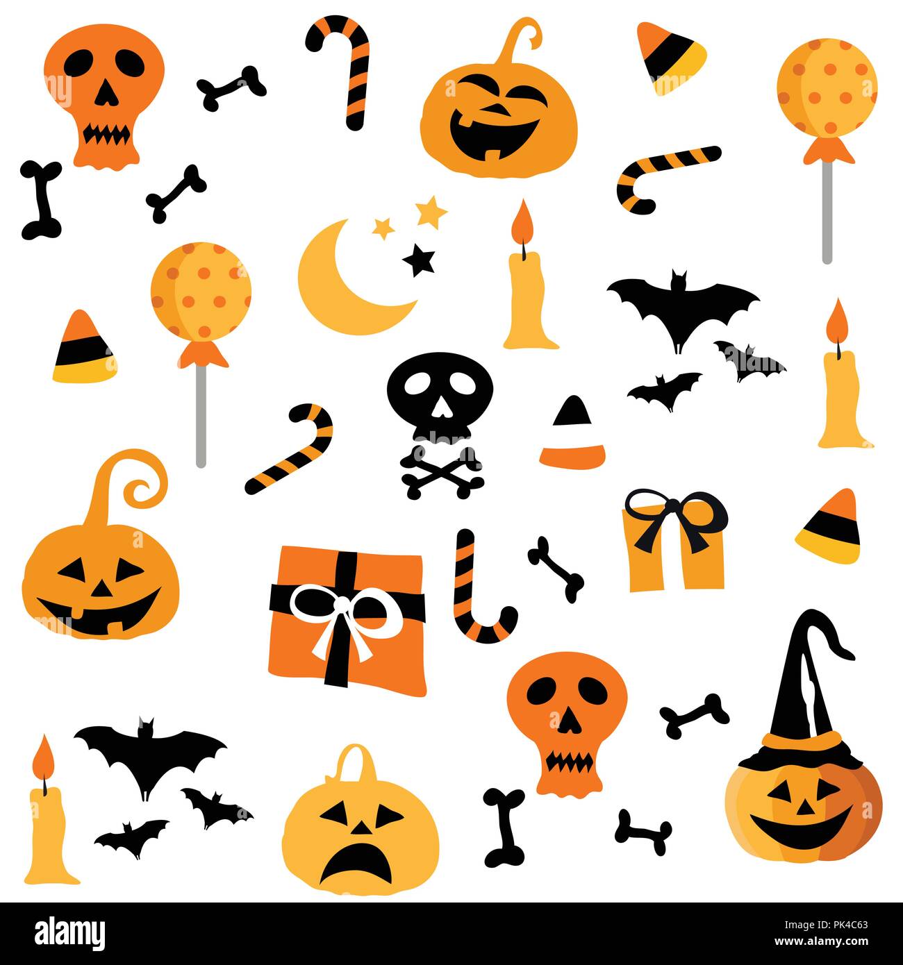 Seamless pattern funny ghost Cut Out Stock Images & Pictures - Alamy