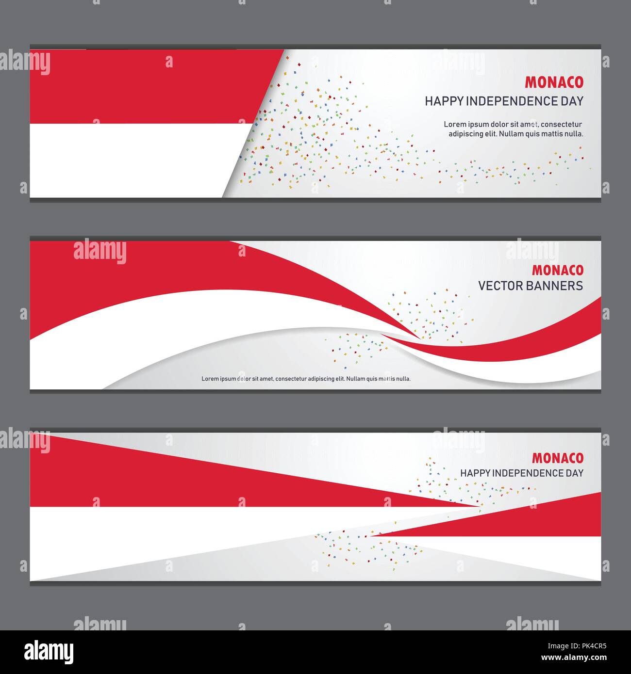Monaco independence day abstract background design banner and flyer ...