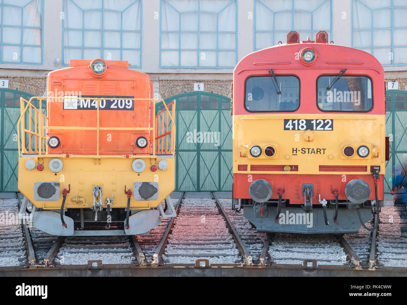 Locos at the Hungarian Railways History Park, Budapest, Hungary Stock ...