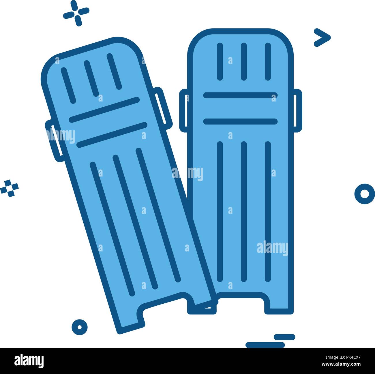 Cricket pads protection safety icon vector design Stock Vector Image ...