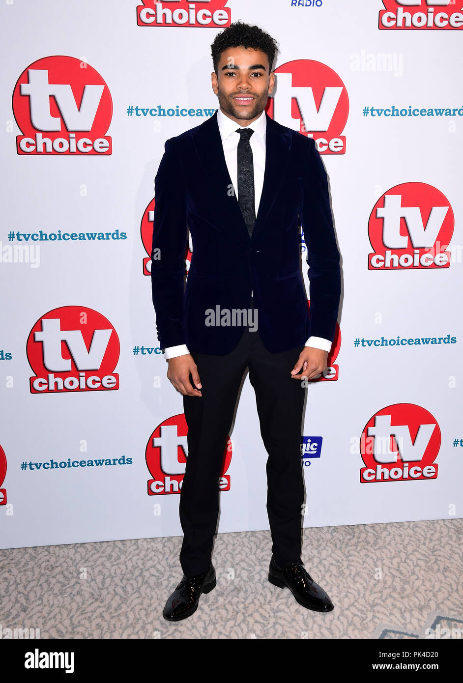 Malique Thompson-Dwyer attending the TV Choice Awards at the Dorchester ...