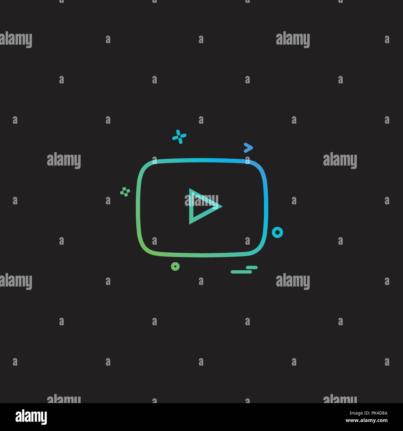 Youtube icon design vector Stock Vector Image & Art - Alamy