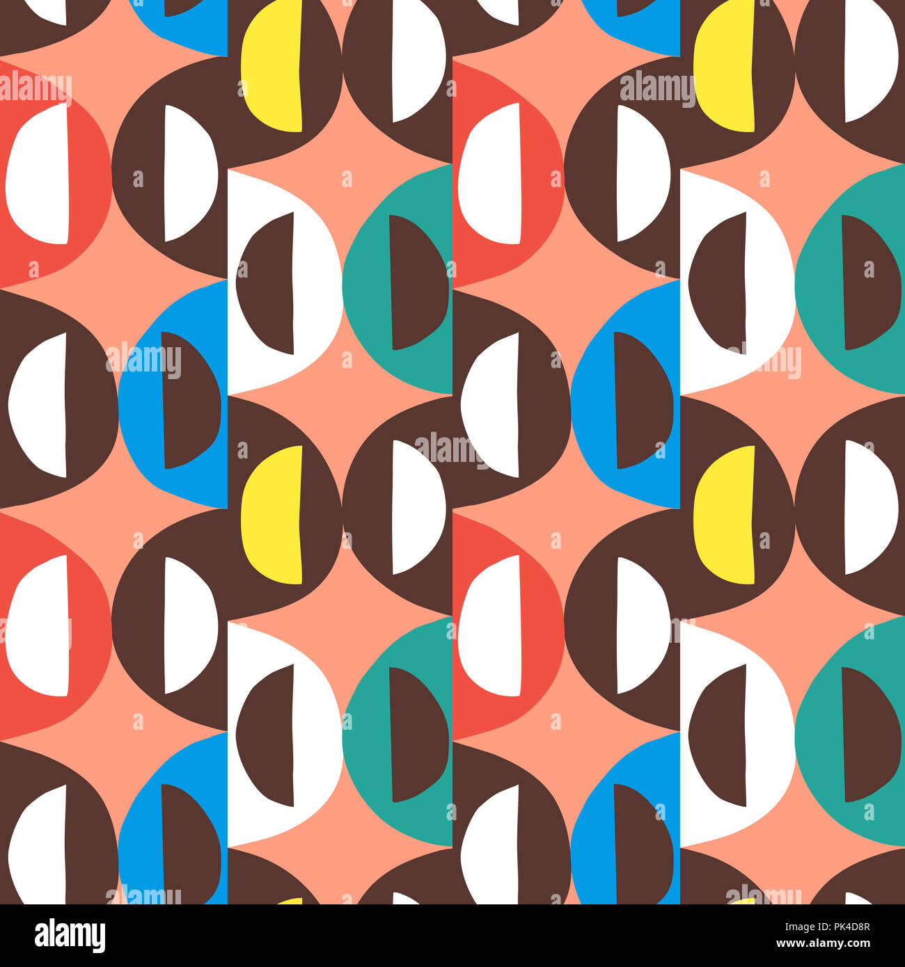 Geometric abstract seamless pattern background. Colorful rough ...