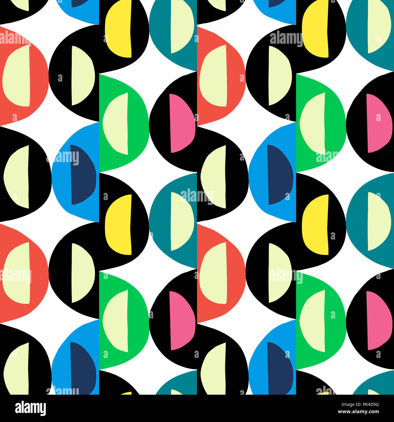 Geometric abstract seamless pattern background. Colorful rough ...