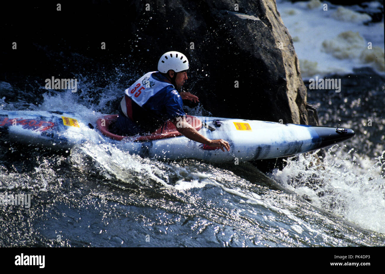 canoe24/020402 -- White-water kayaking at Great Falls, Virginia Stock ...