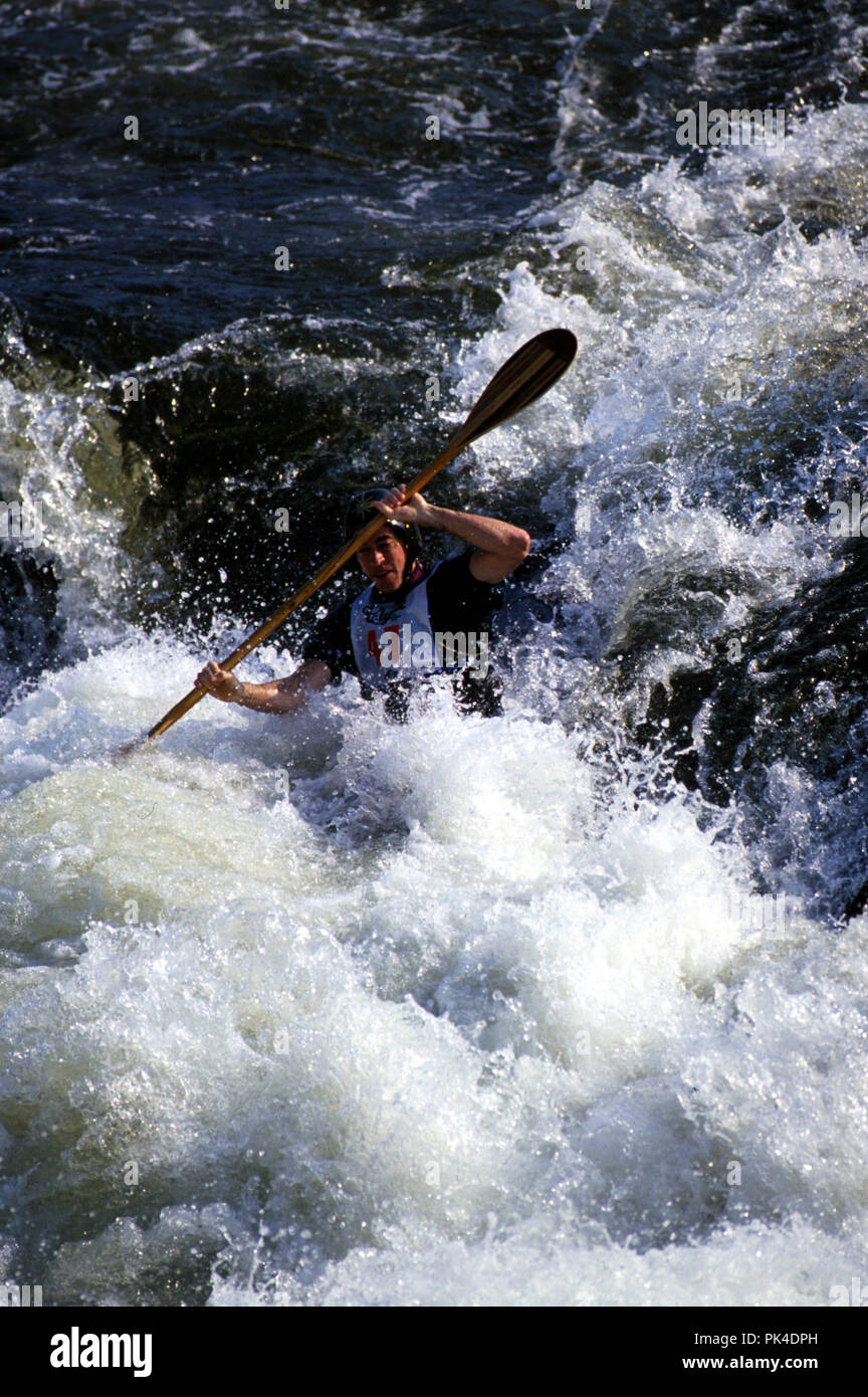 canoe31/020402 -- White-water kayaking at Great Falls, Virginia Stock ...