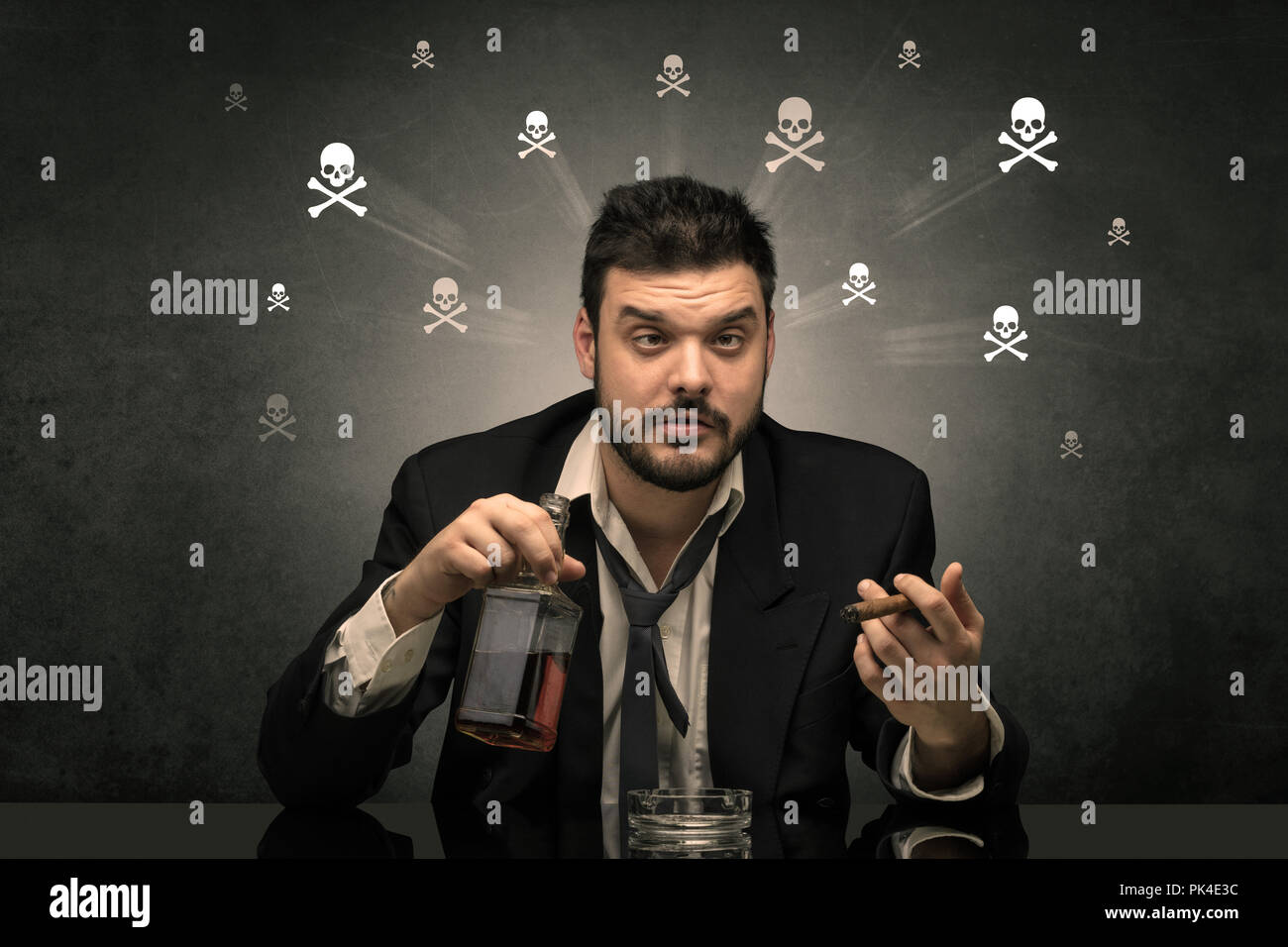 Loser drunk man sitting hi-res stock photography and images - Alamy