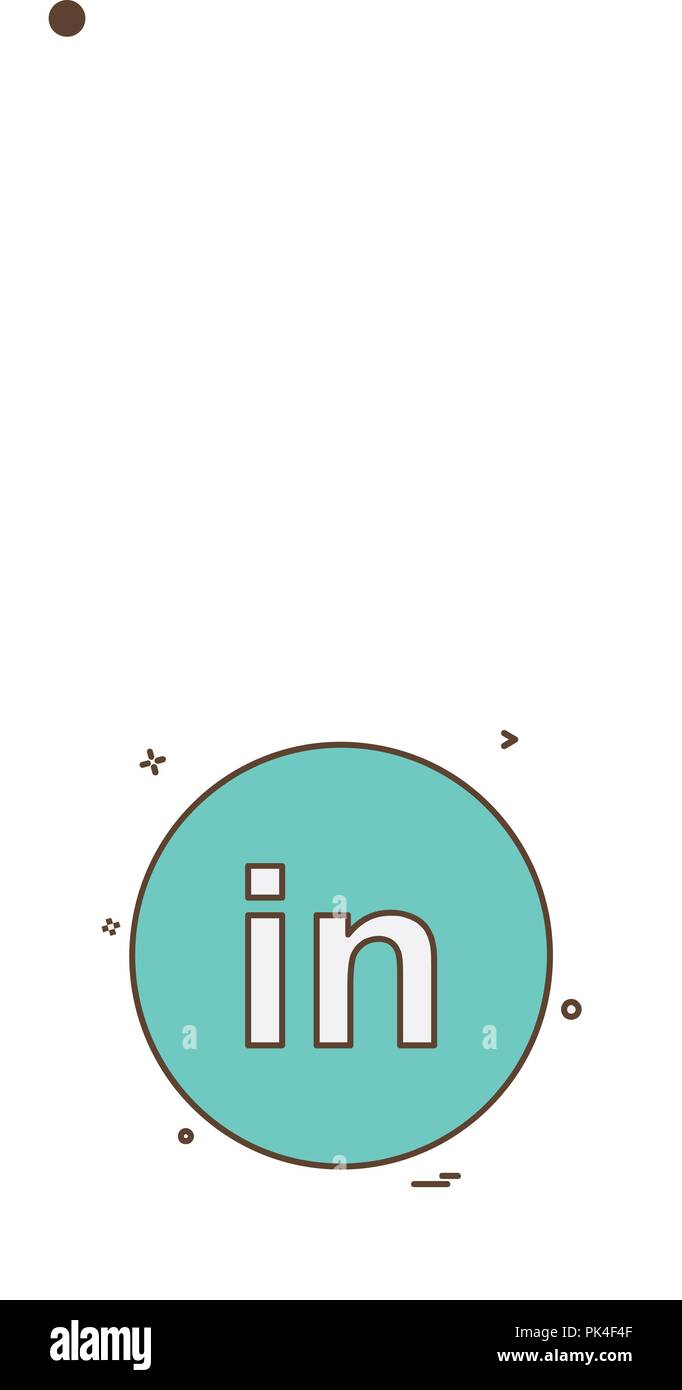 Linked in icon design vector Stock Vector Image & Art - Alamy