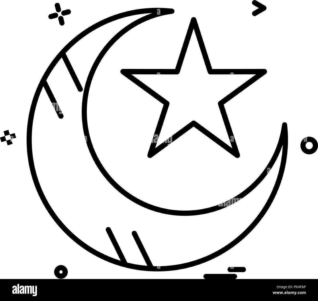 Crescent icon design vector Stock Vector Image & Art - Alamy