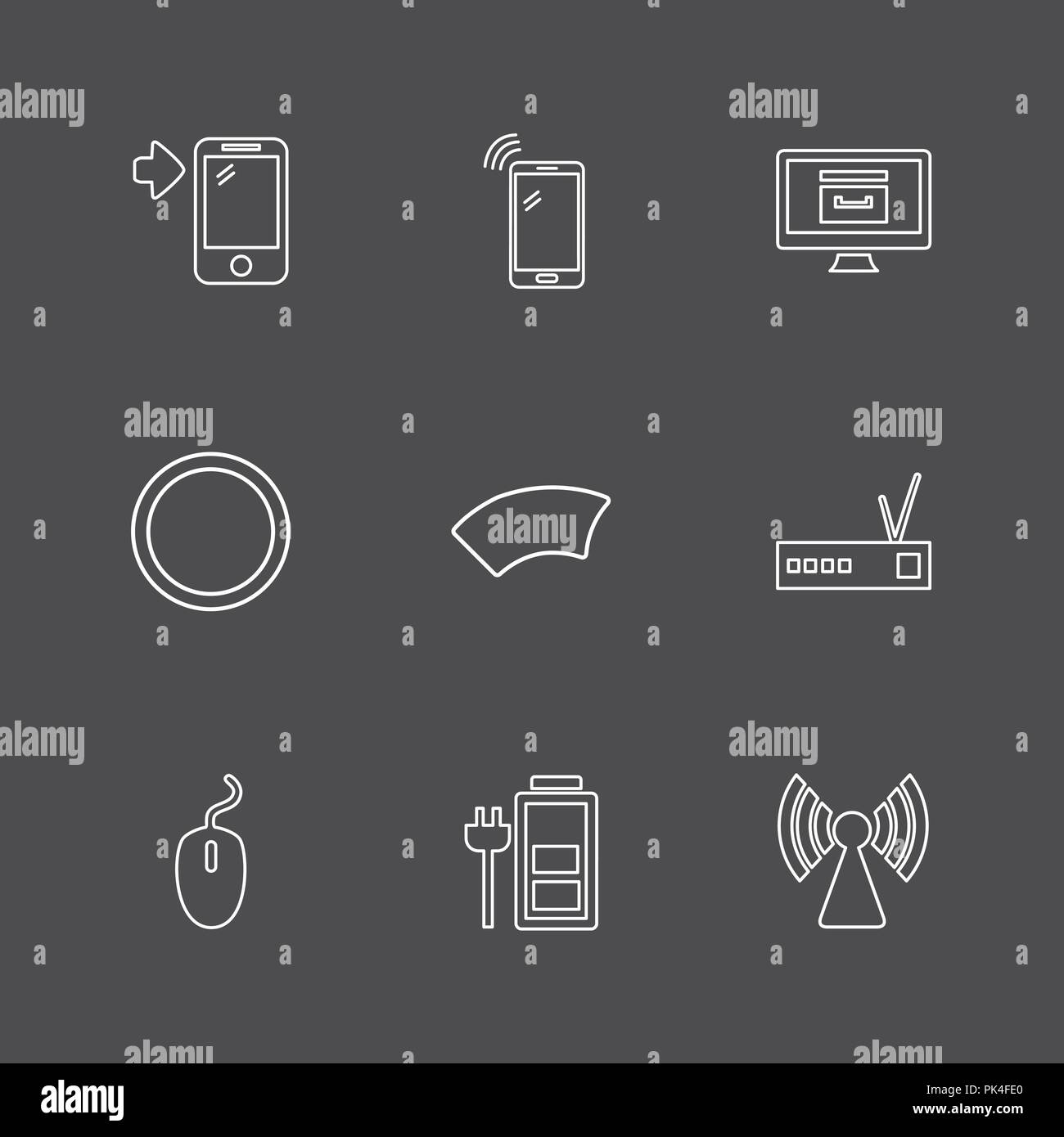 battery , wifi , network , infrared , signals , web , user interface ...