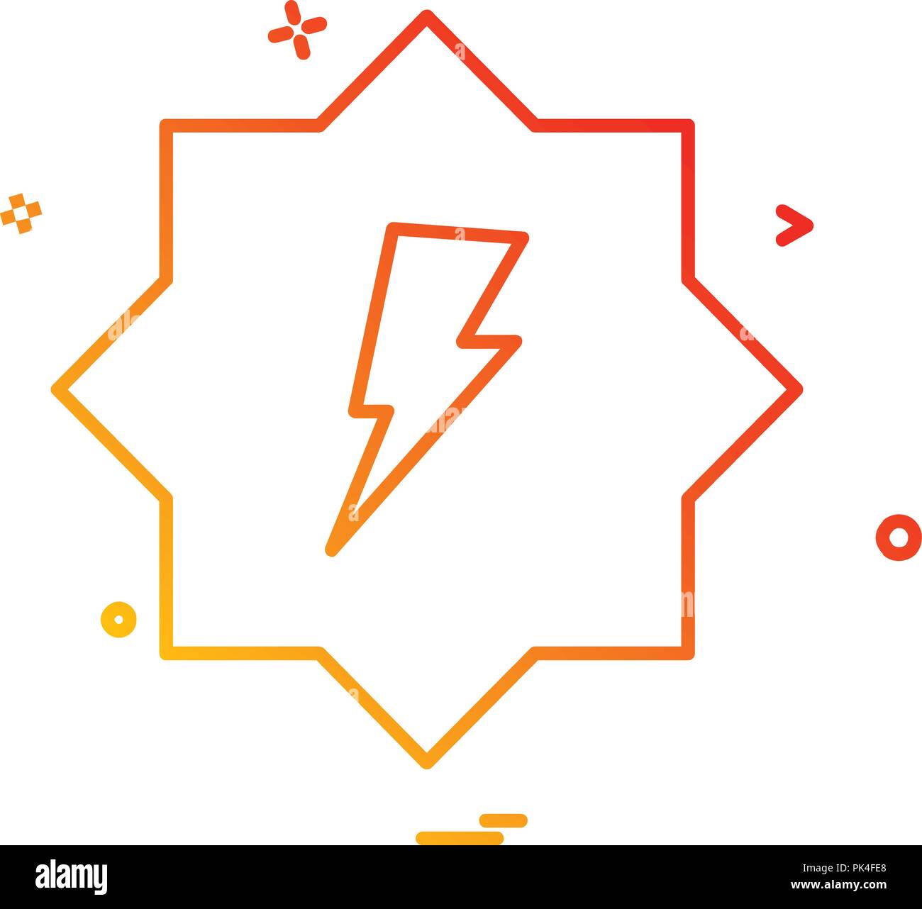 Electric current icon design vector Stock Vector Image & Art - Alamy