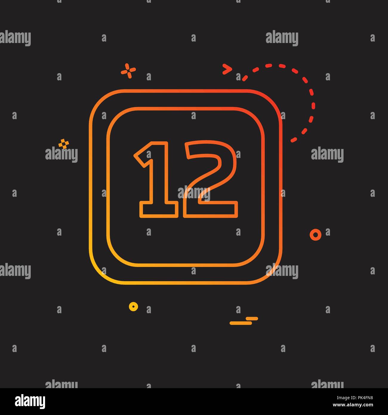 12 month calender flat icon hi-res stock photography and images - Alamy