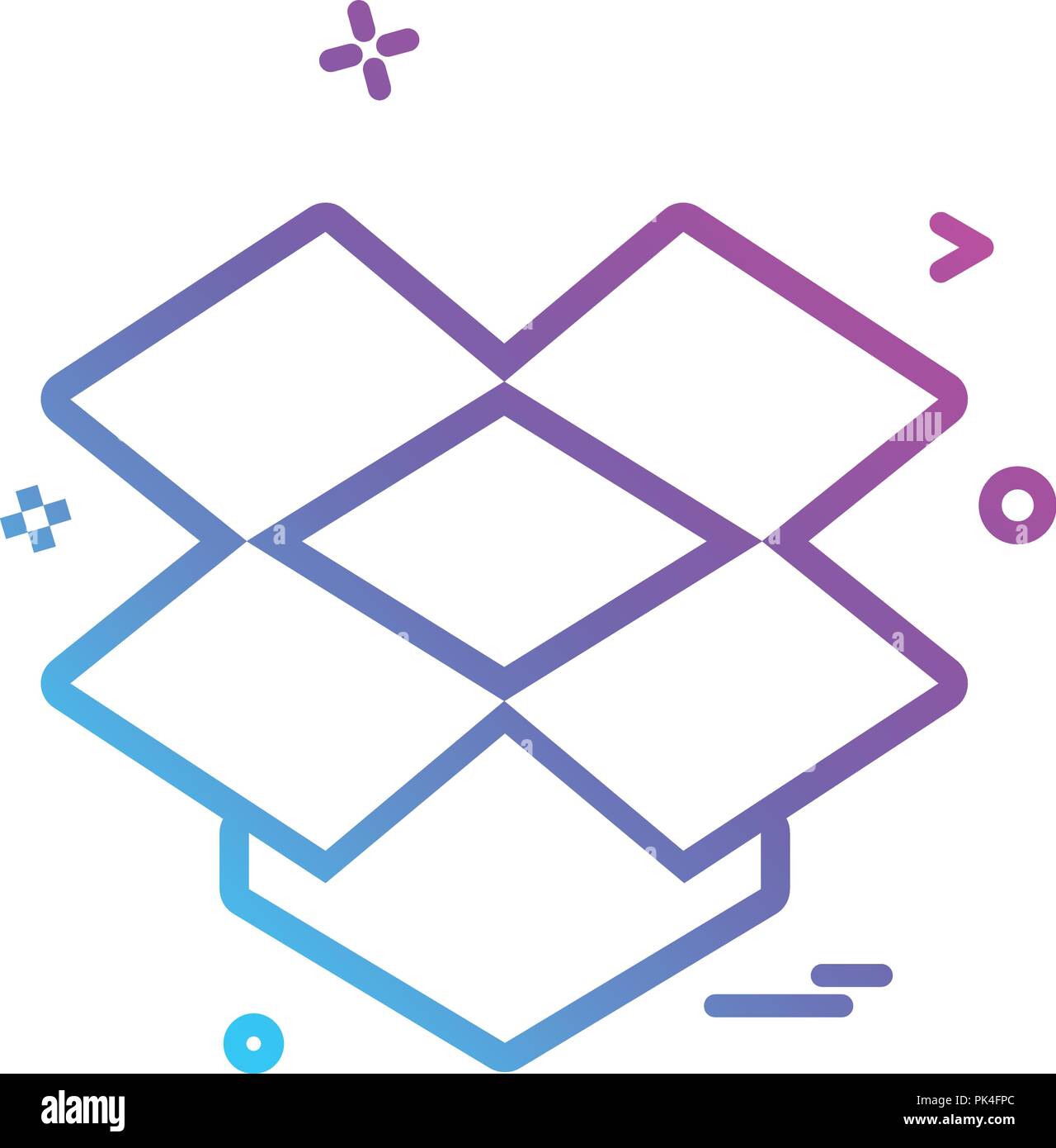 Dropbox icon design vector Stock Vector Image & Art - Alamy