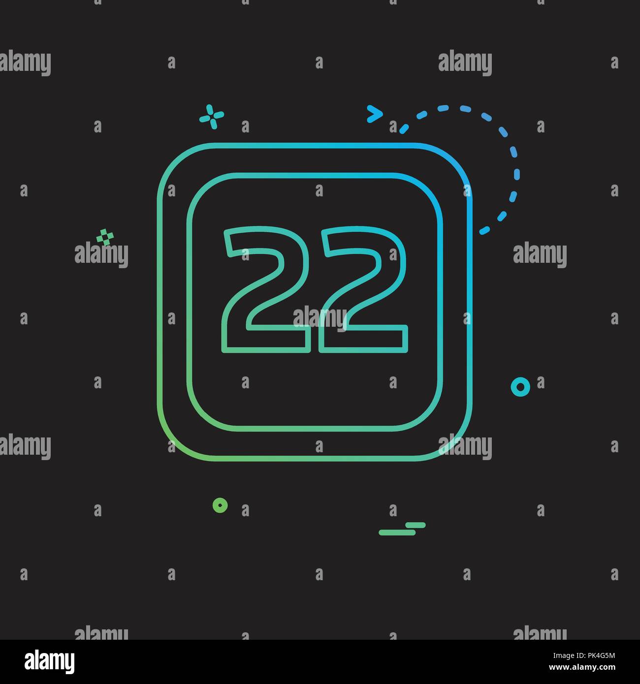 Number 22 Wall Stock Vector Images - Alamy