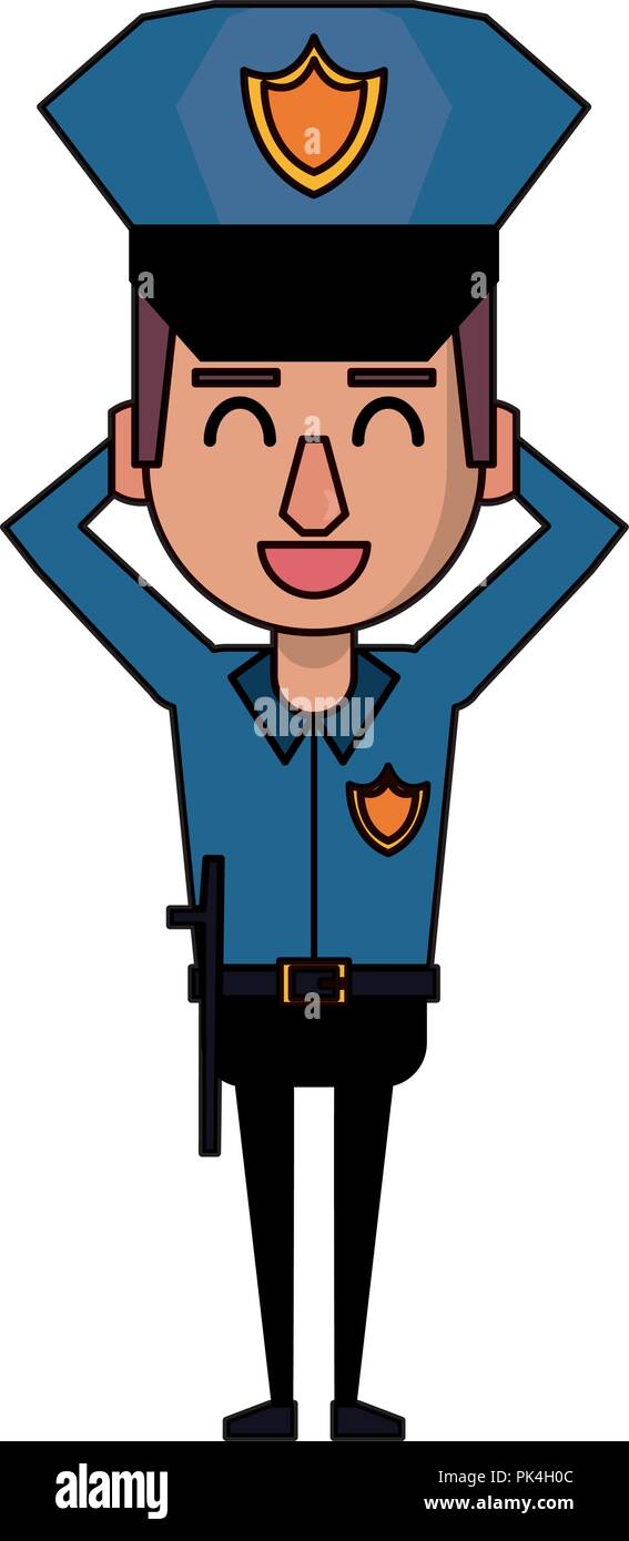 Police officer cartoon colorful Stock Vector Image & Art - Alamy