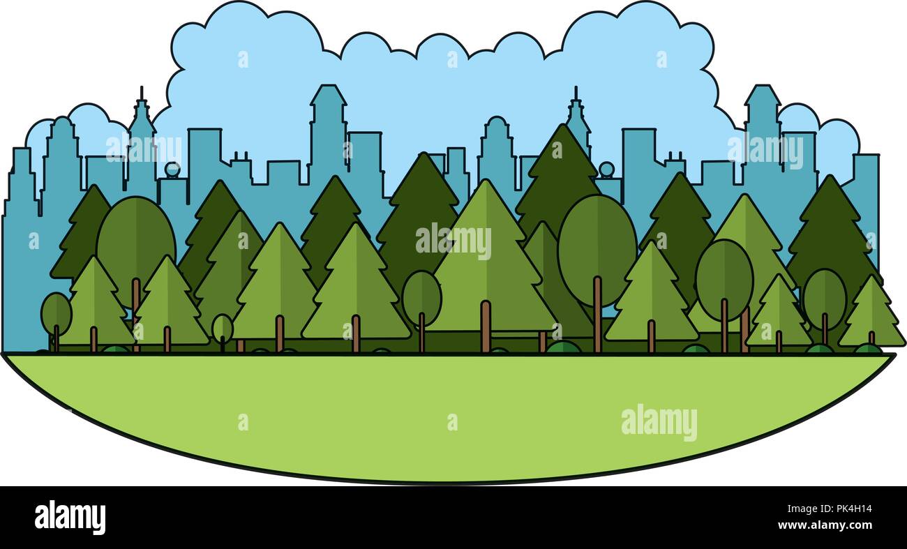 Cityscape scenery cartoon colorful Stock Vector Image & Art - Alamy