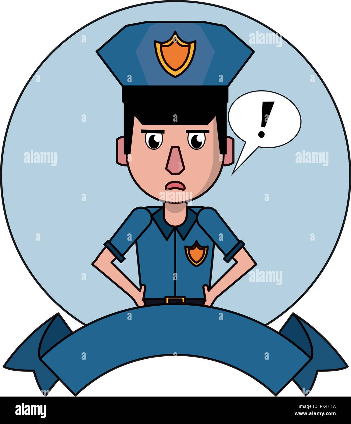 Police and blank ribbon banner colorful Stock Vector Image & Art - Alamy