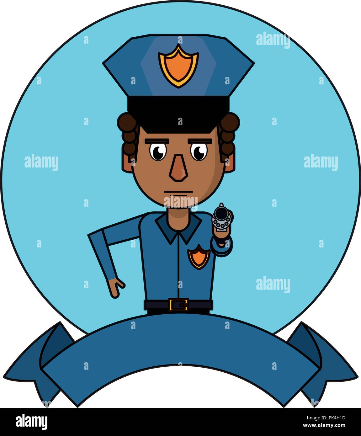 Police and blank ribbon banner colorful Stock Vector Image & Art - Alamy