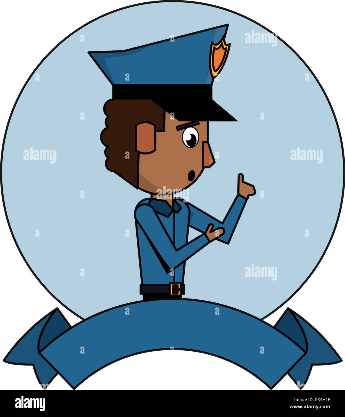 Police and blank ribbon banner colorful Stock Vector Image & Art - Alamy