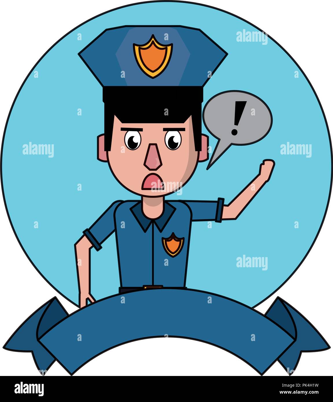 Police and blank ribbon banner colorful Stock Vector Image & Art - Alamy