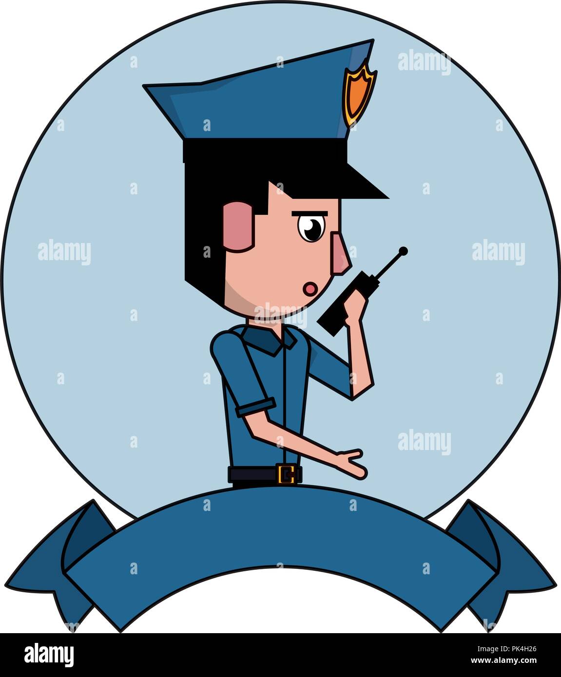 Police and blank ribbon banner colorful Stock Vector Image & Art - Alamy