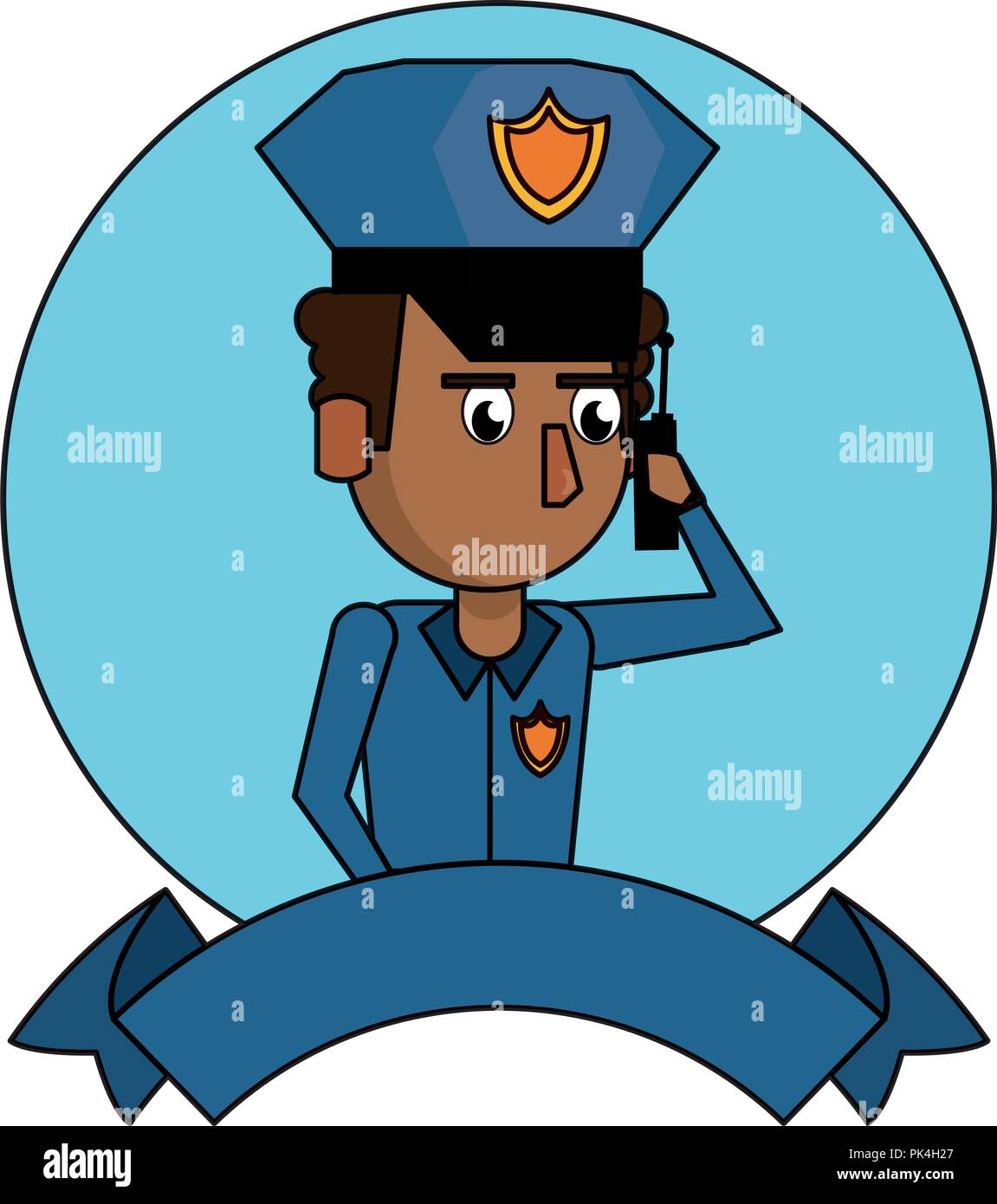 Police and blank ribbon banner colorful Stock Vector Image & Art - Alamy